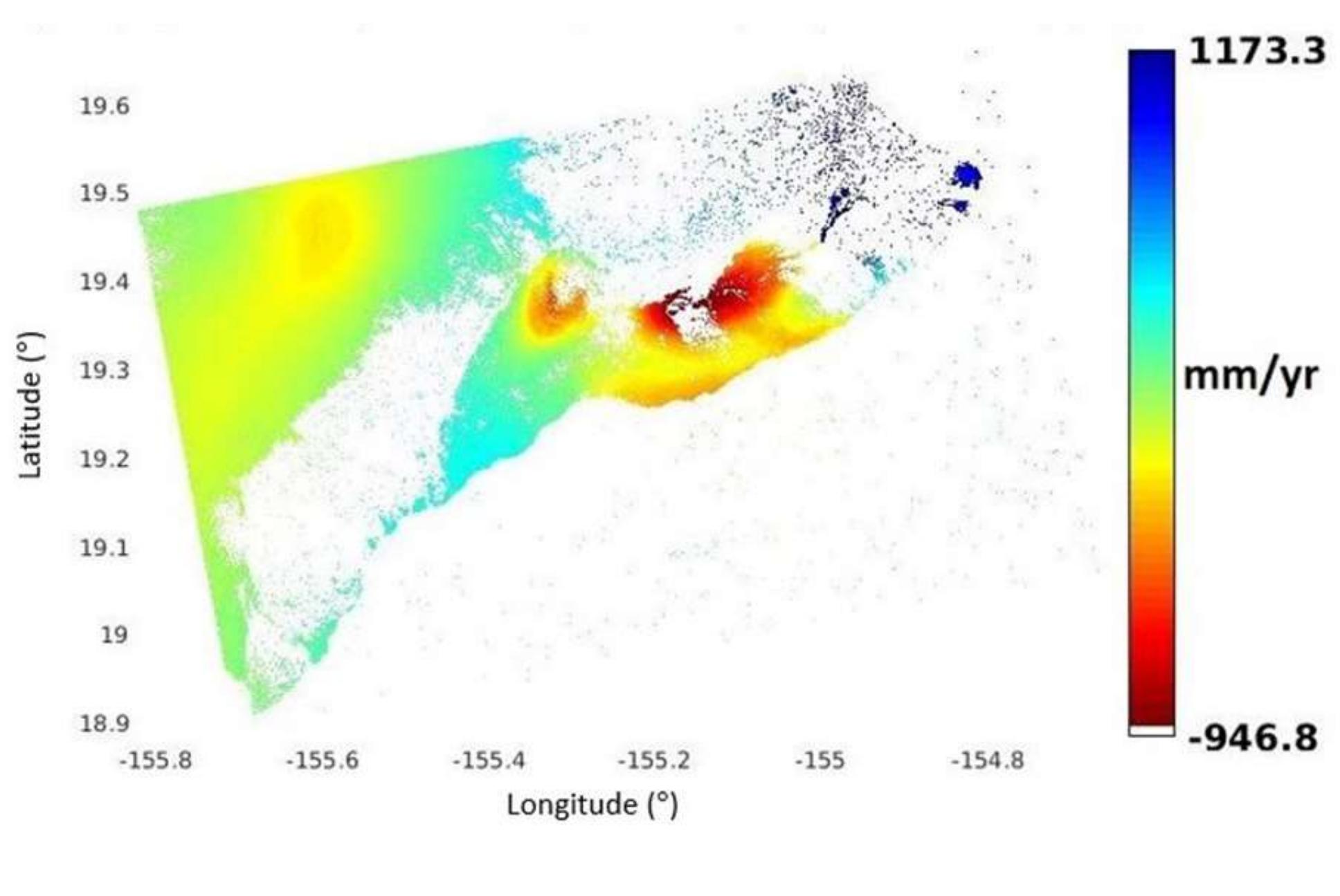 Velocity map showing the area covered in my study.