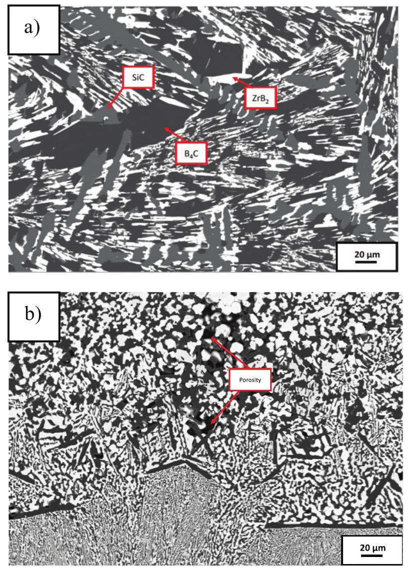 Bse-sem images of obtained from cross section of arc melted