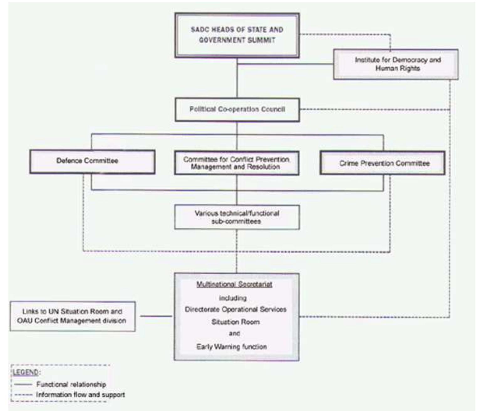 Proposed structure of the sadc organ