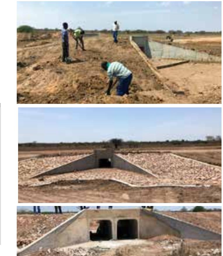 Depicts the progression of the culverts and erosion