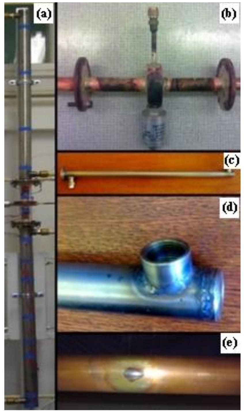 Tested heat pipe 1769 mm long: (a) complete heat pipe, (b)