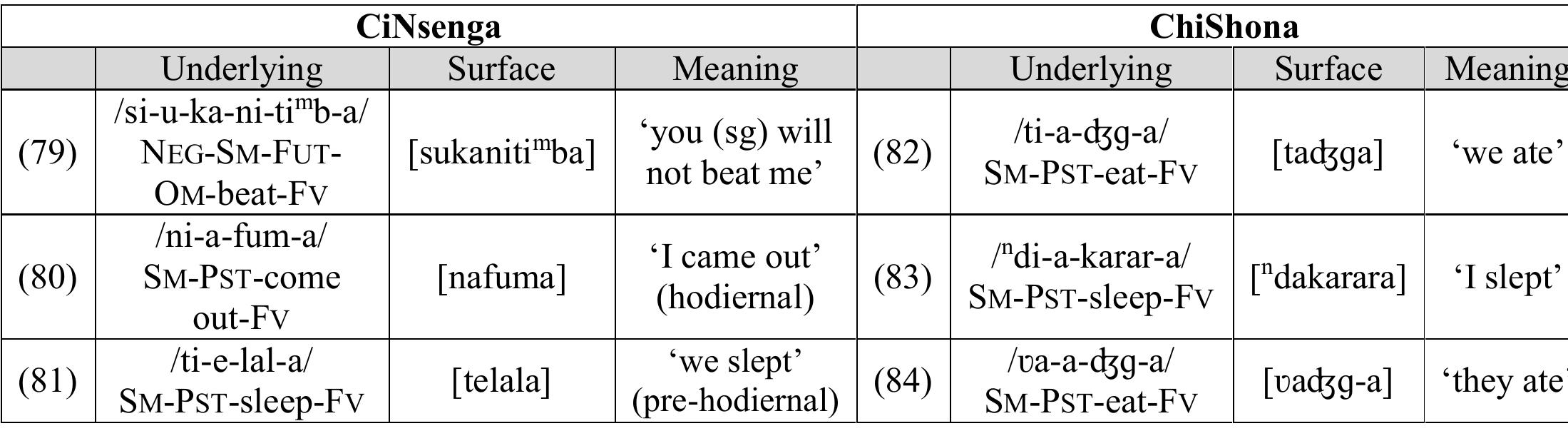 Vowel elision in verbs