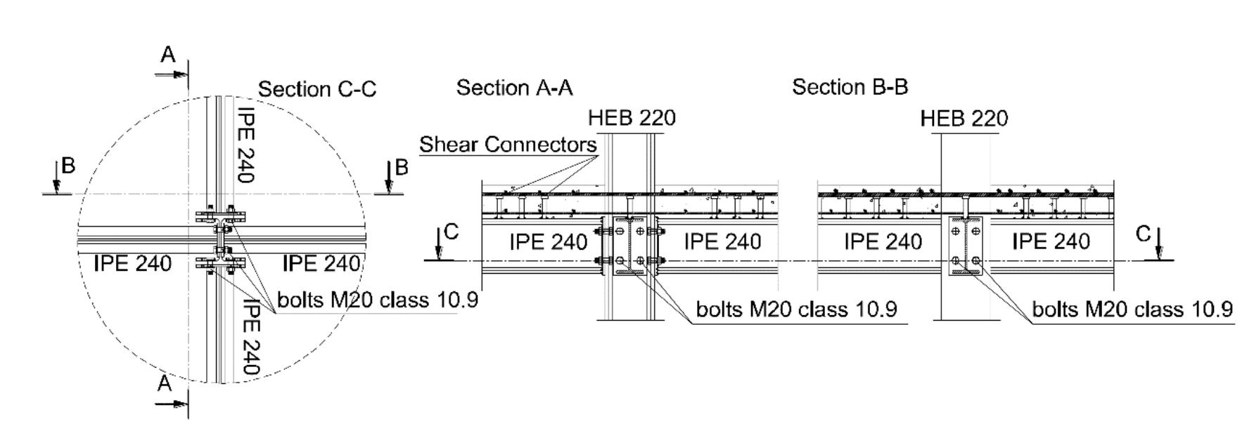 Steel-concrete composite joint of the reference structure