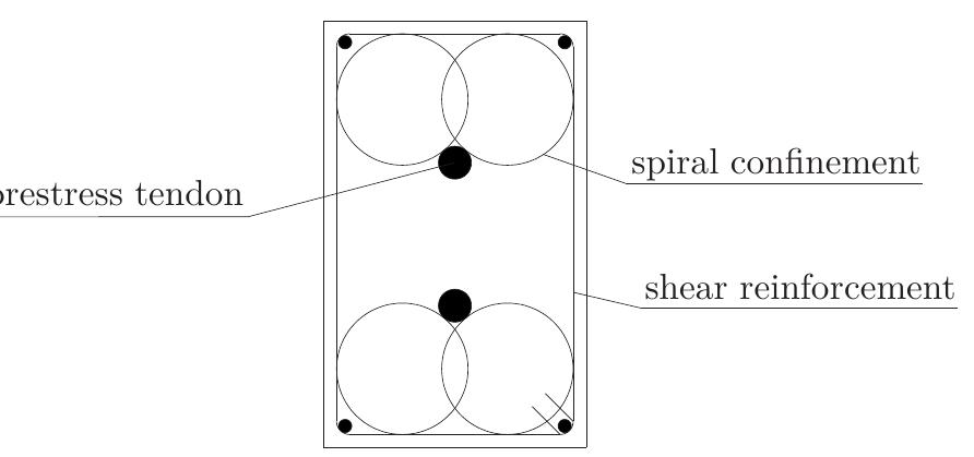 5: spiral confinement on a beam near the column (adapted