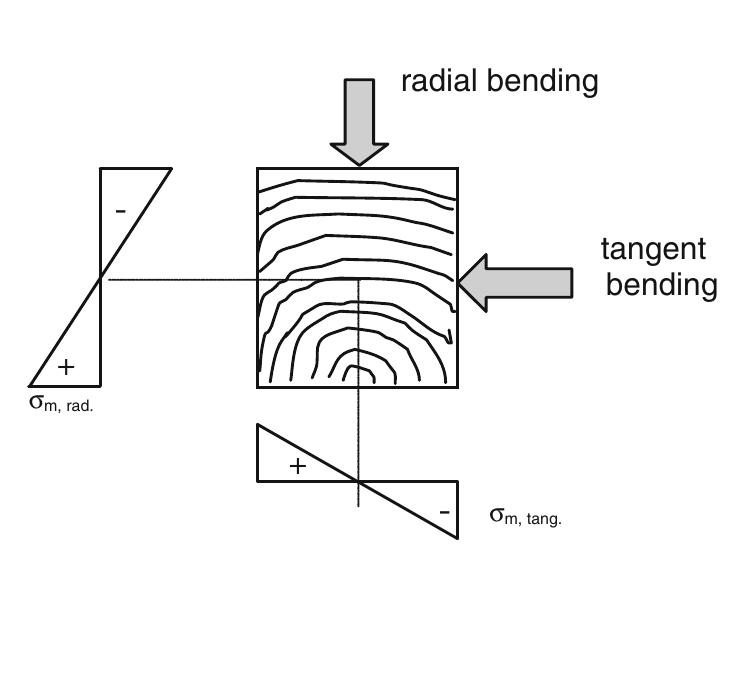 Like timber strength, the modulus of elasticity depends