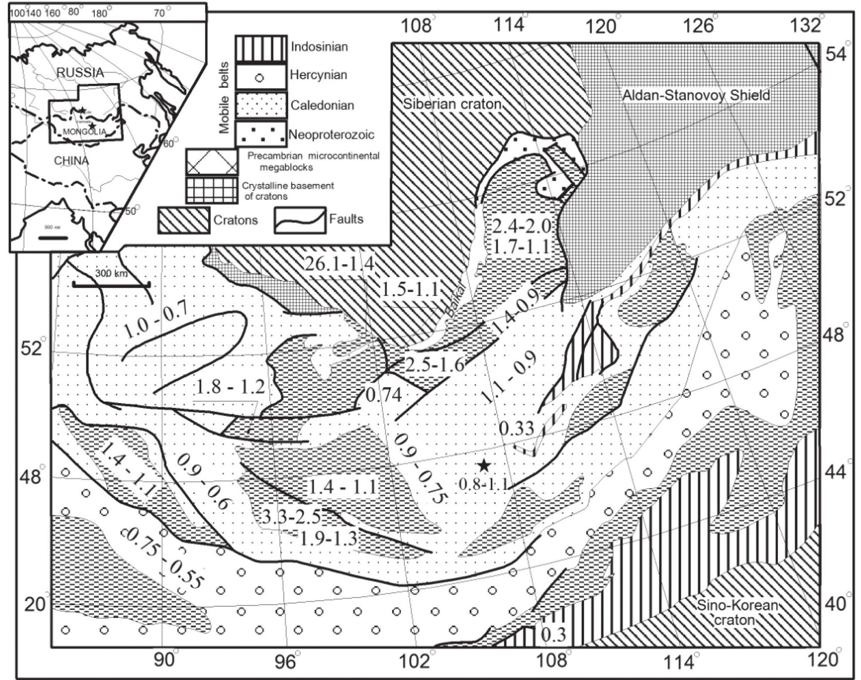 2. map of isotopic provinces of the central asian orogenic