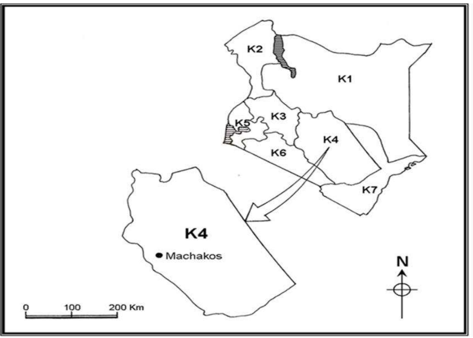 A map of kenya showing floral regions (top right) and plant