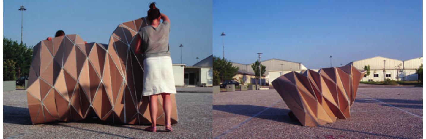 Figure 5 - Origami Tessellations in a Continuum Integrating