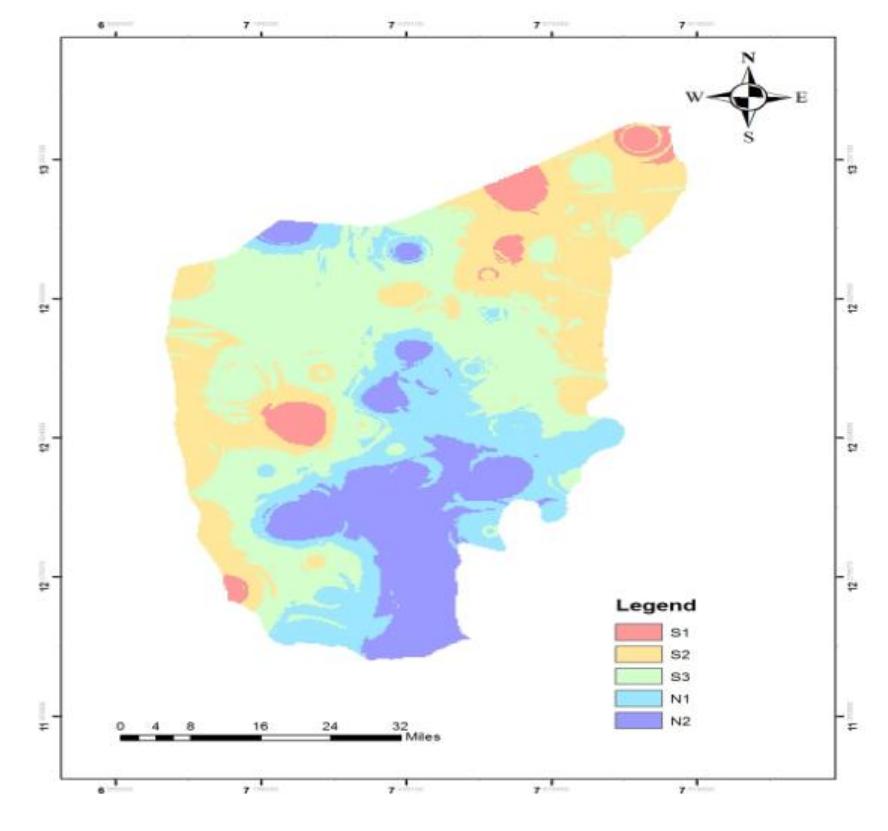 The map of land suitability for millet table 11 millet