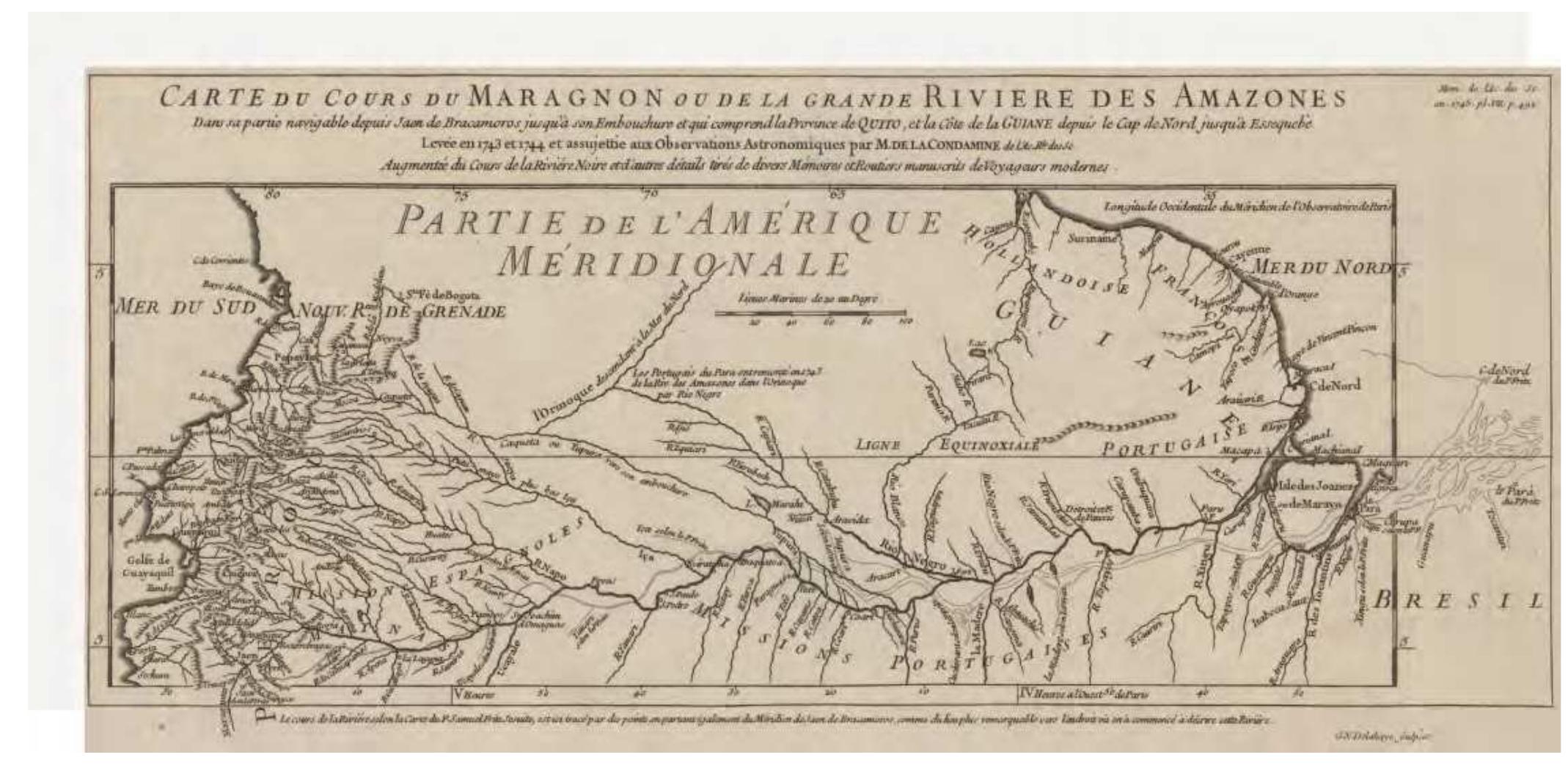 3 map of the amazon, 1745. source: condamine (1745).