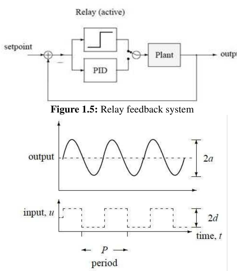 5: plant input and output oscillatory signals using relay