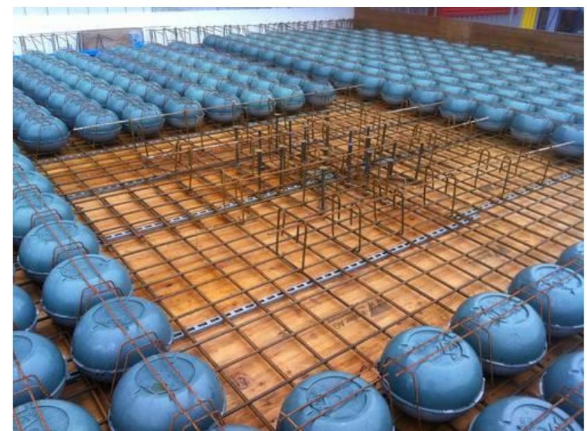 Example of installation of cobiax slab (viana, 2017) cobiax