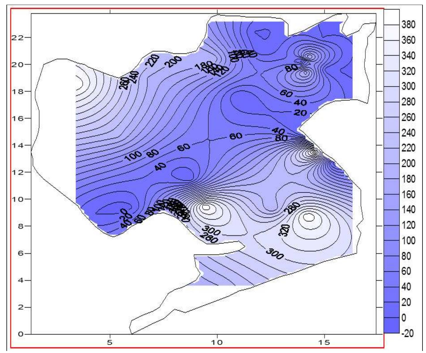 Map showing equal tds zones of bapatla mandal from the above