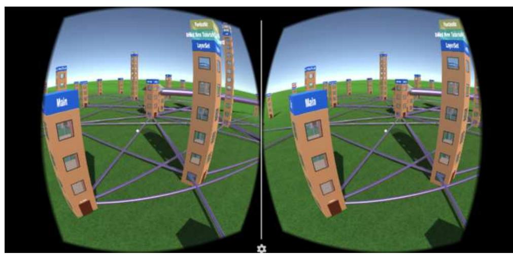 Cardboard stereoscopic visualization shown in the unity