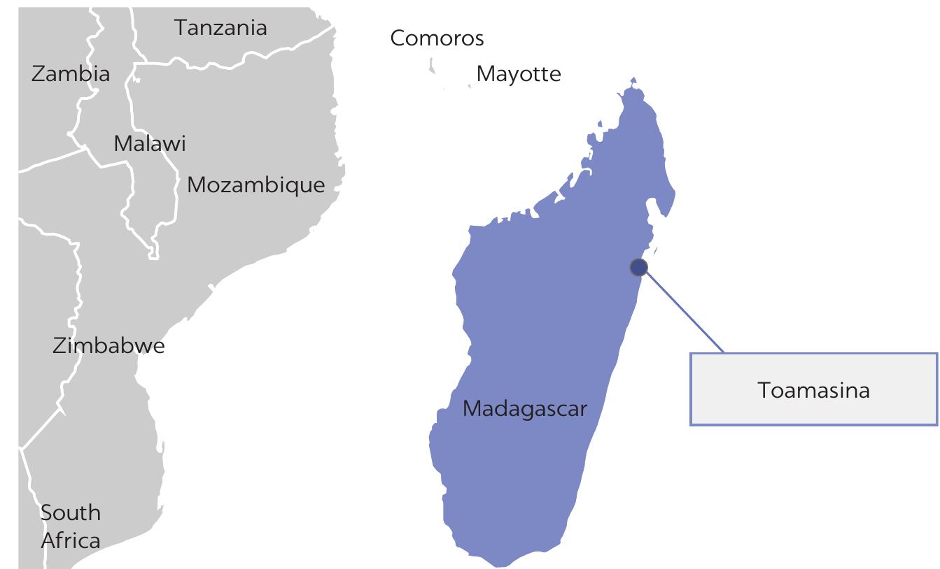 Location of toamasina port map 3.8