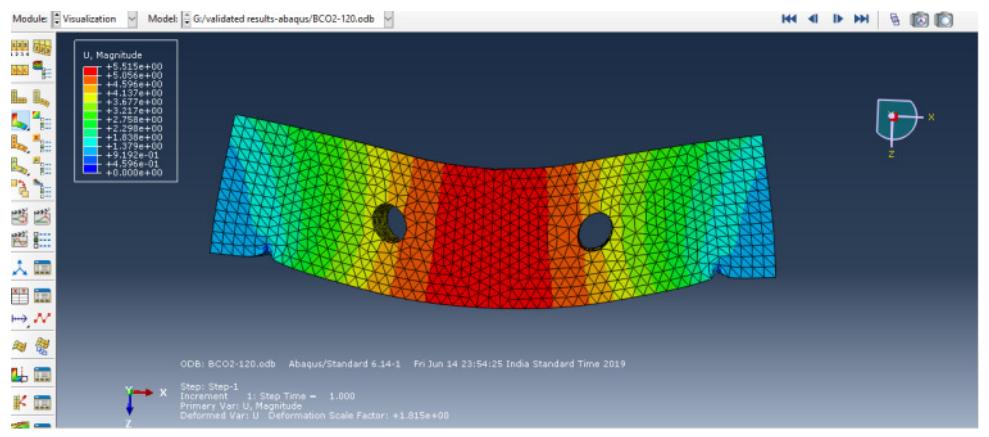 Graph 3 load v/s deflection graph of concrete beam with