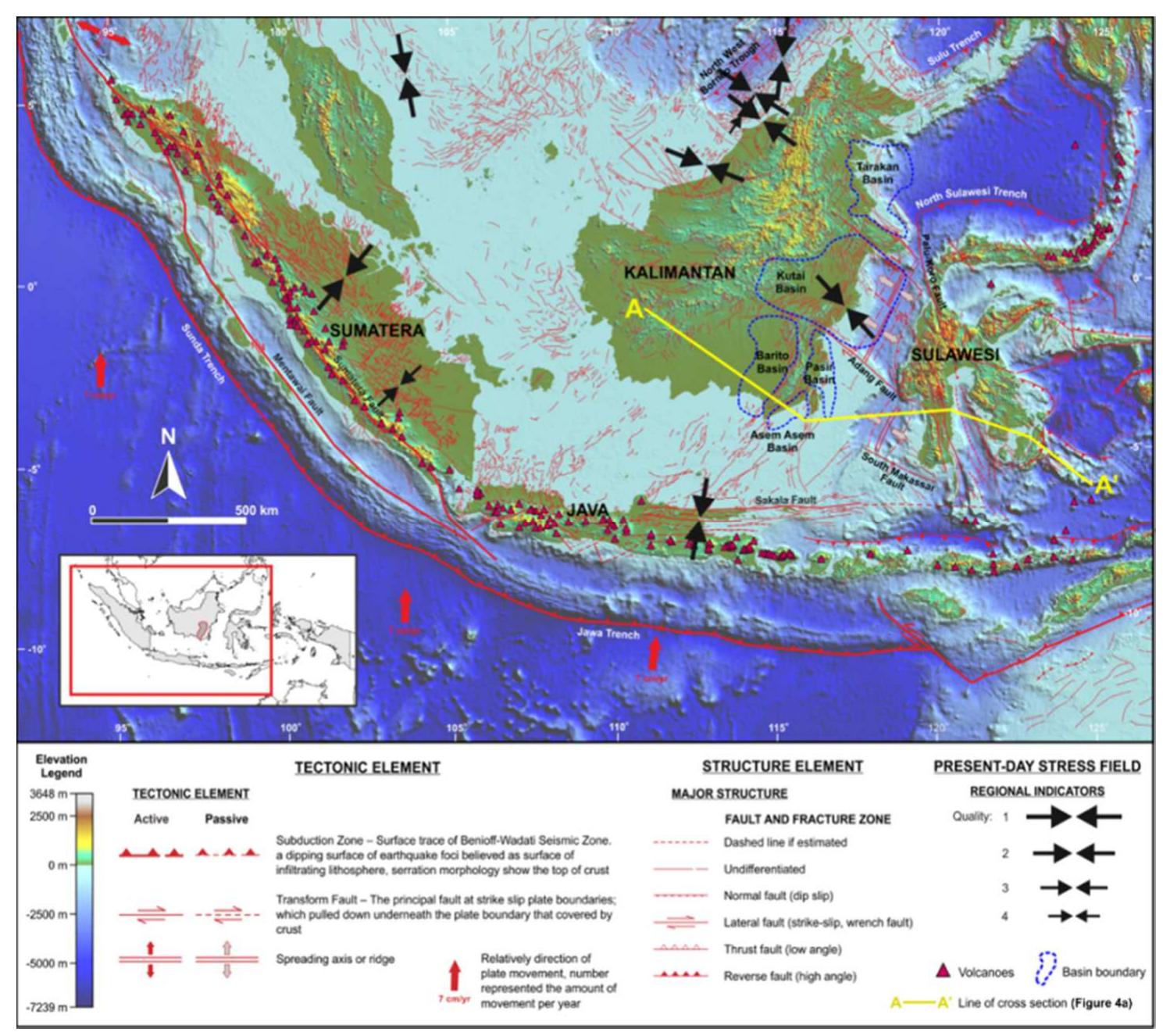 Regional tectonic framework of western indonesia showing