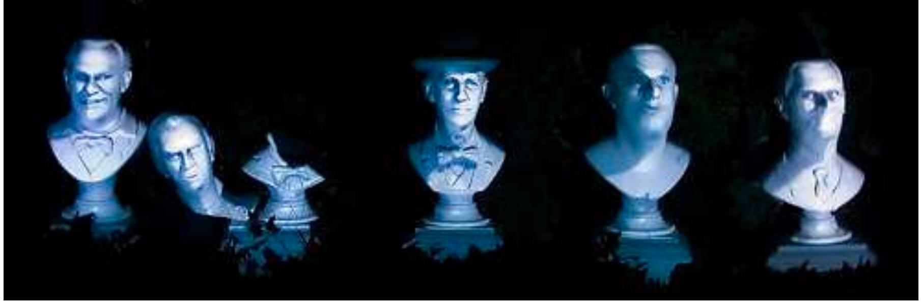 Filming headshots of the actors on 16mm film and then