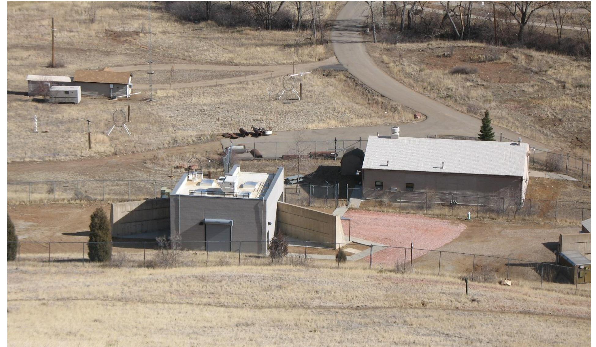 Photograph of the nist hydrogen test facility, showing the