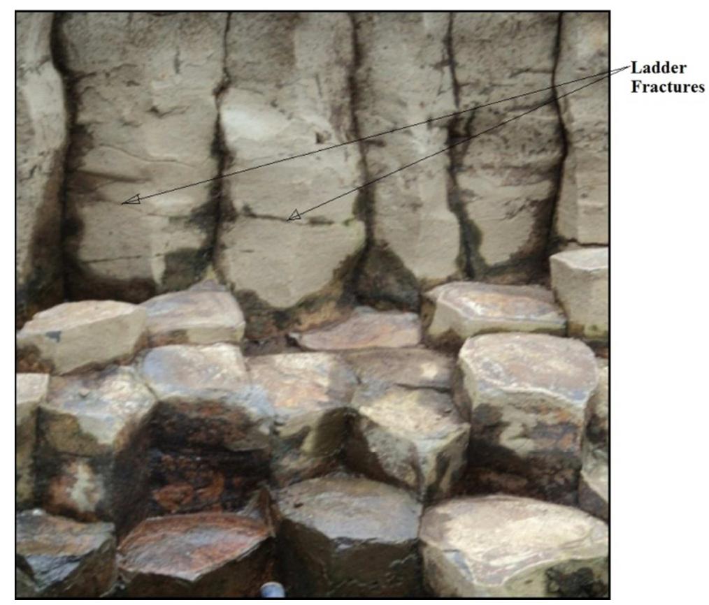 B. ladder fractures in the ikom columnar basalt. these