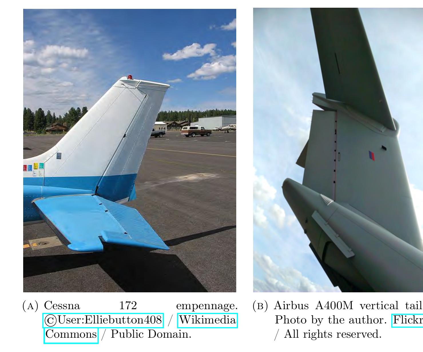 19: examples of aircraft vertical tail.