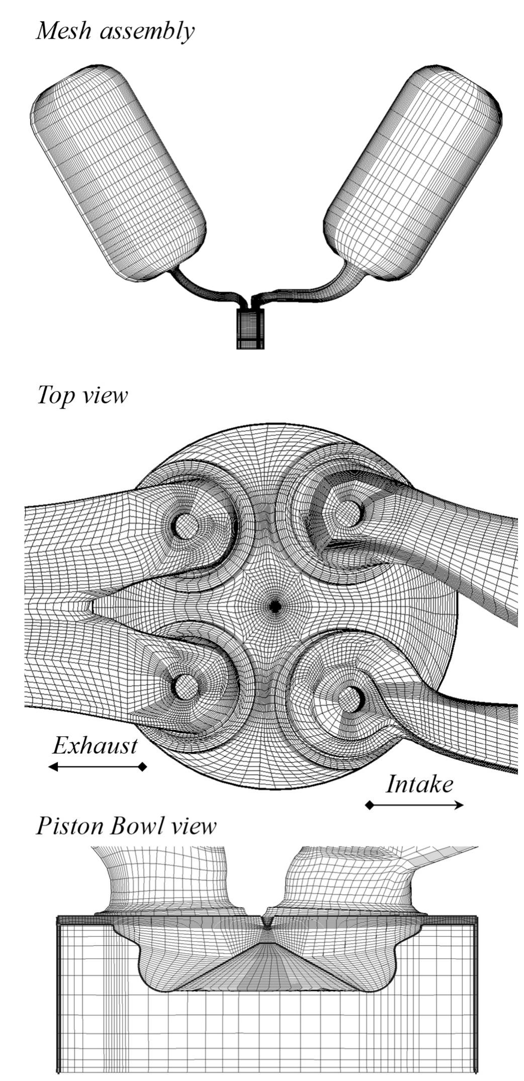 Full-engine cfd mesh used in this study. cutaway views are