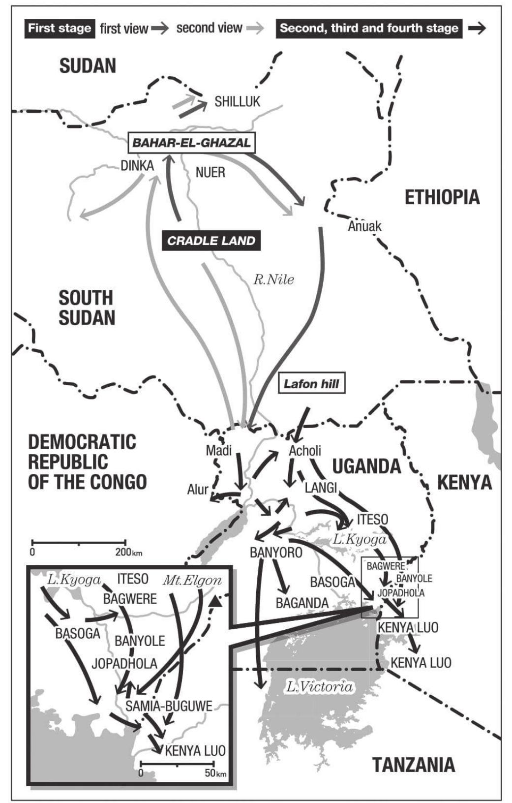 Map.2 migration routes of ethnic groups. based on cohen