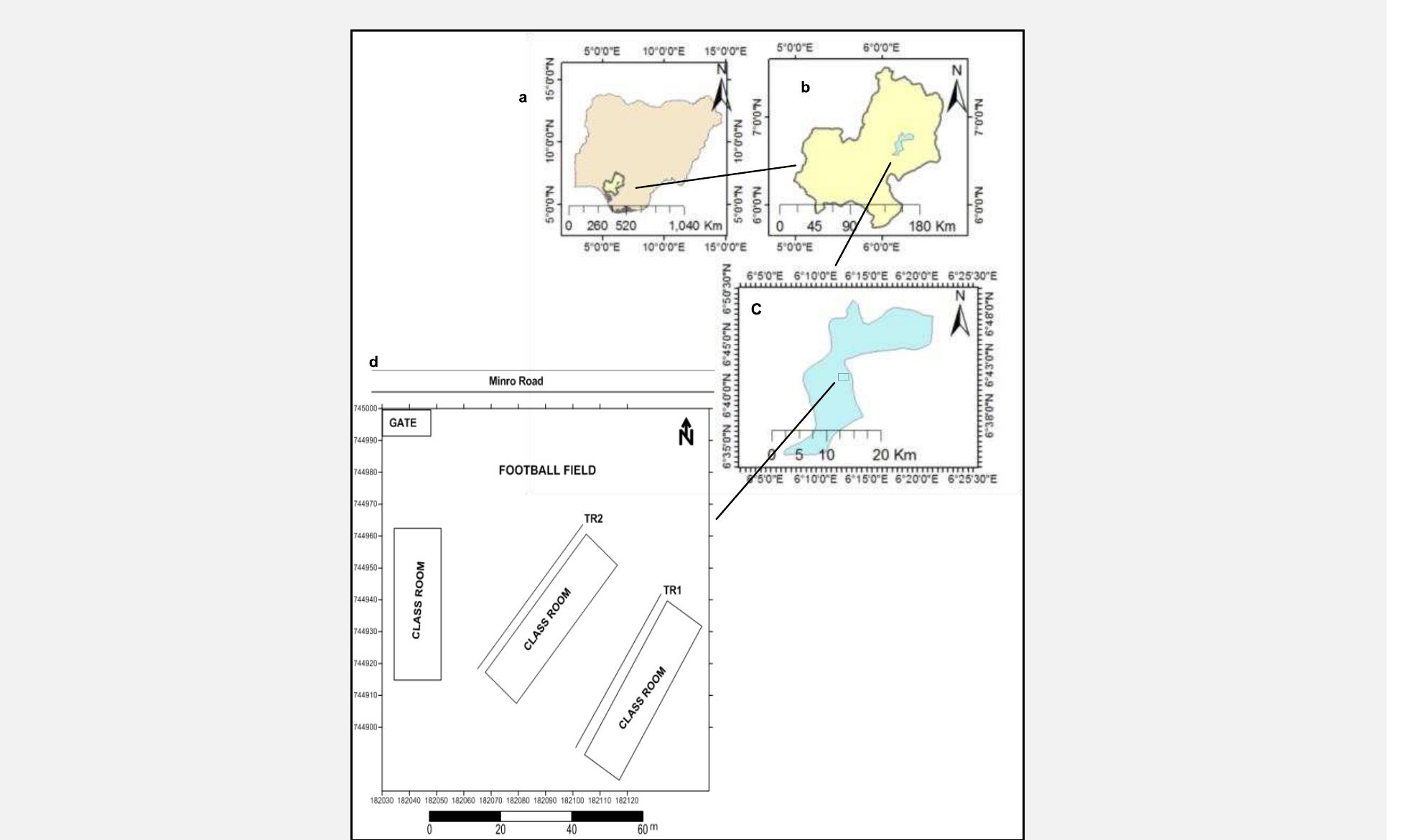 (a) map of nigeria and edo state (b) map of edo state and