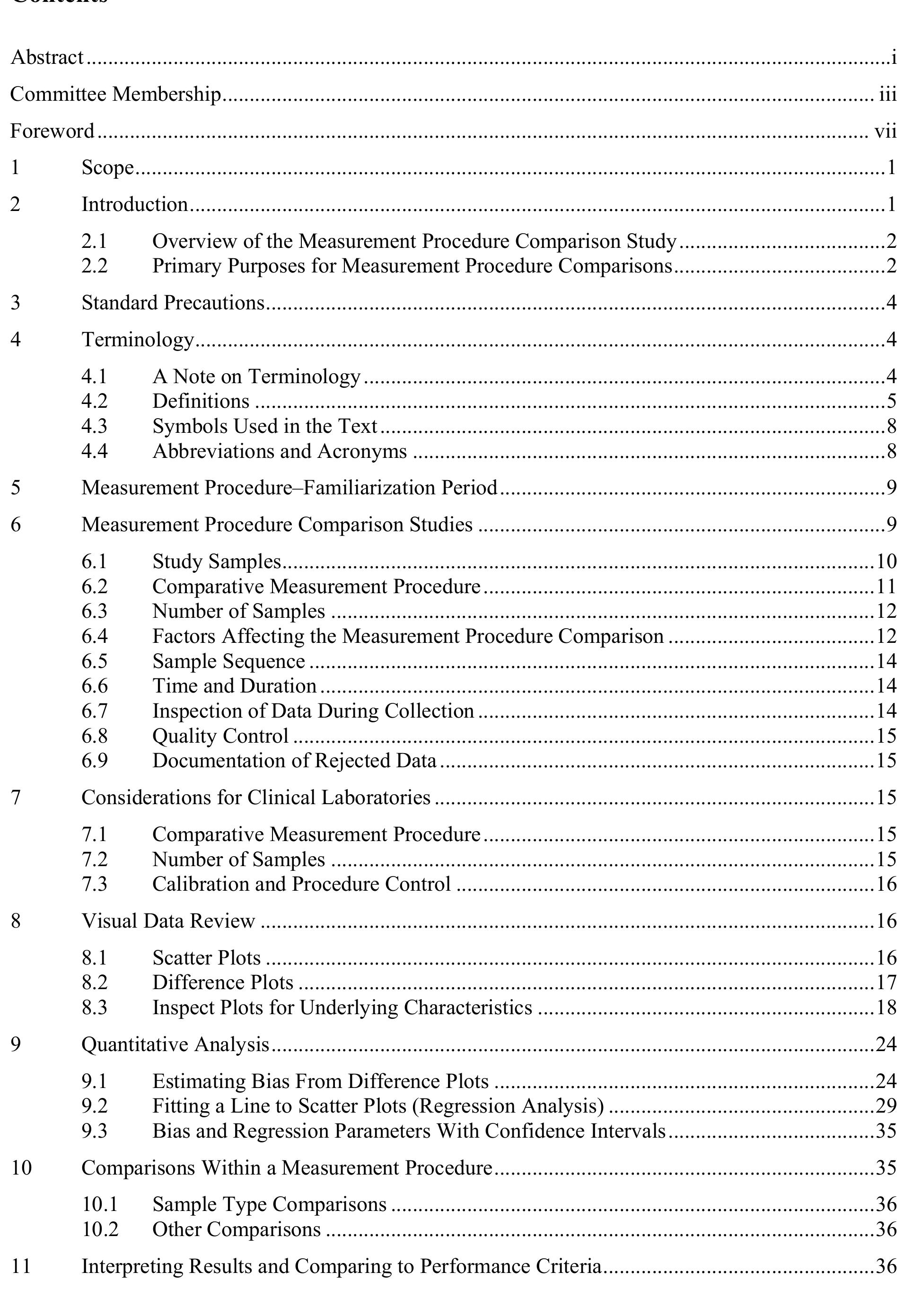 Table 1 Measurement Procedure Comparison And Bias
