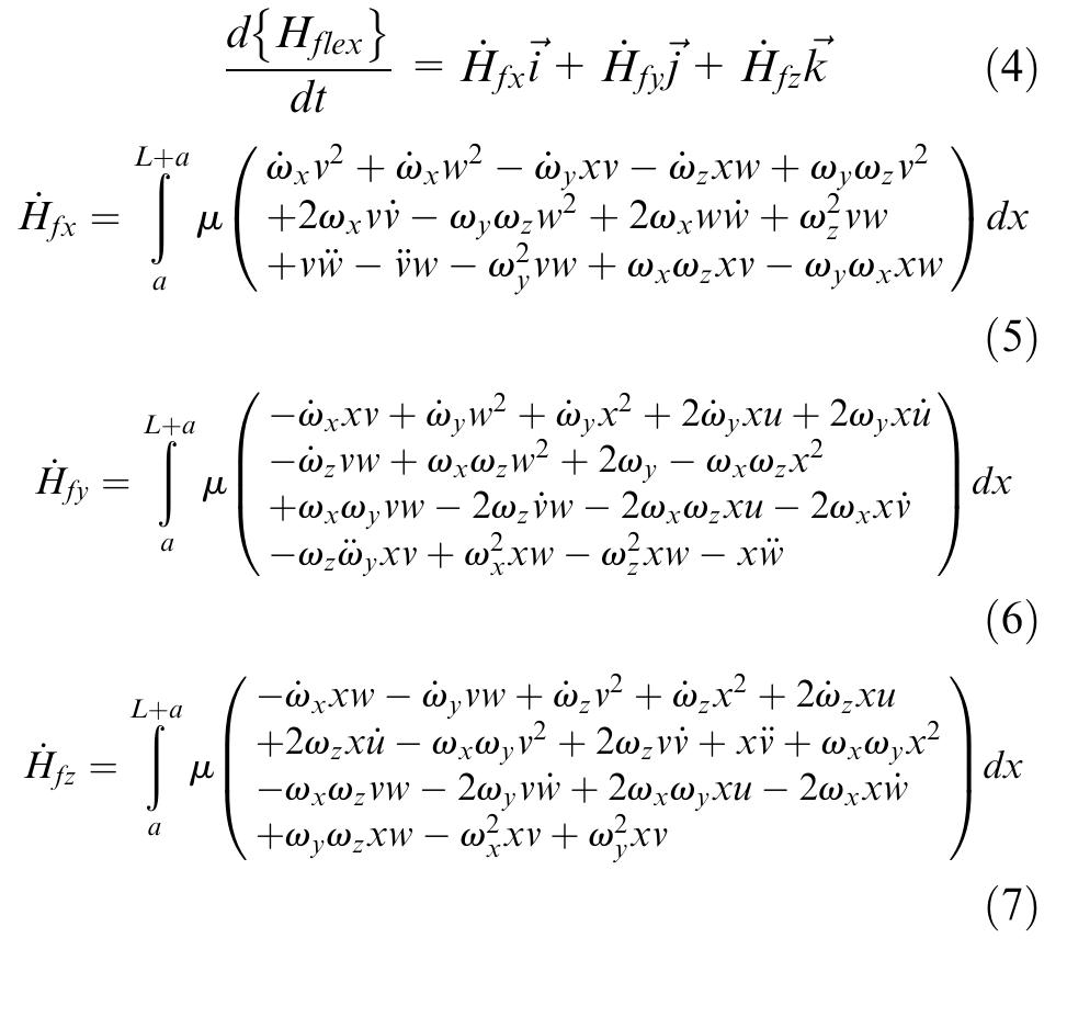 Where xyz is the body- fixed coordinate system shown in