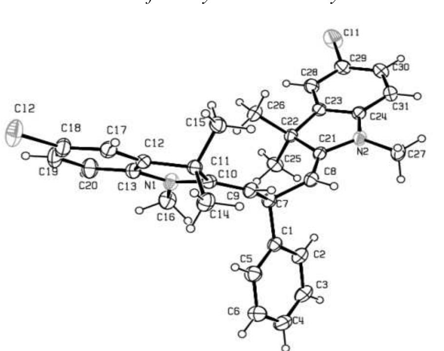 Figure 3 - X-ray Crystal Structure of Hetaryl Leuco-TAM