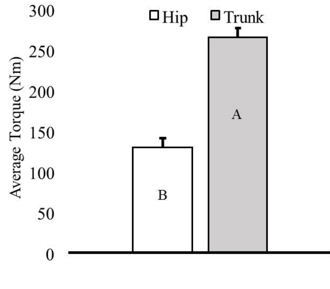 Figure 6 - Differences in Trunk and Hip Flexion/Extension