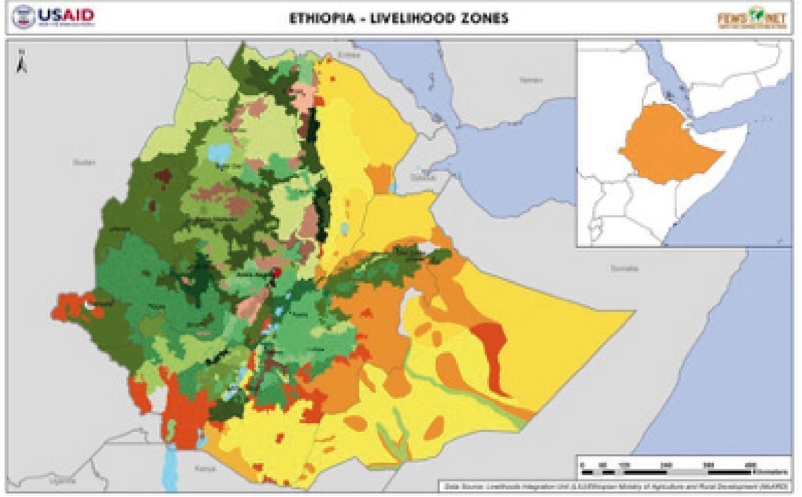 1: livelihoods zones of ethiopia (source: moa, accessed