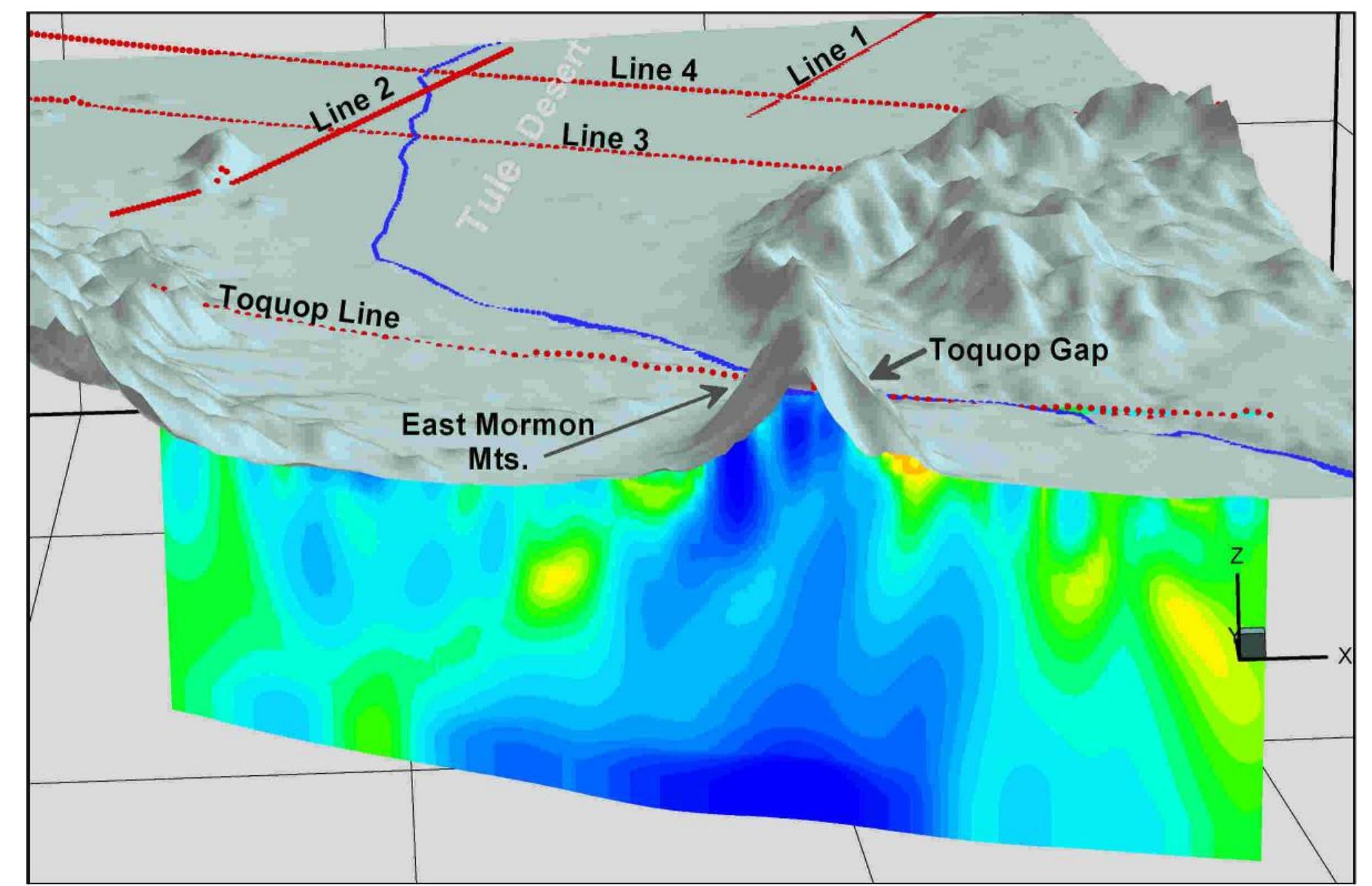 - csamt 2d smooth-model inversion cross section hung from