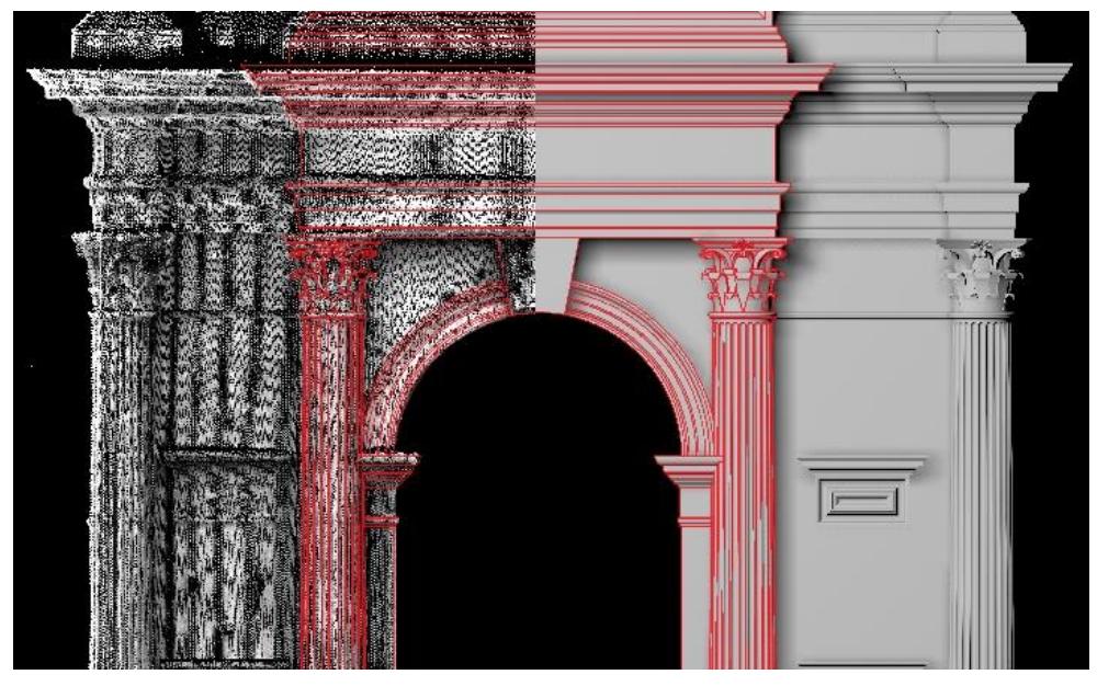 From point clouds to 3d model, passing through dwg the