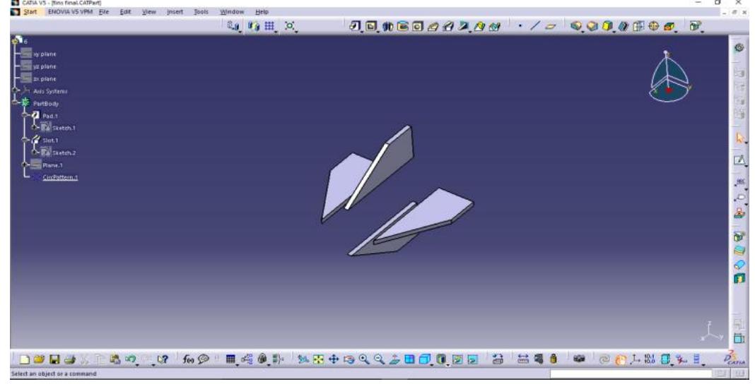 Fins part design fig 2: missile fuselage section
