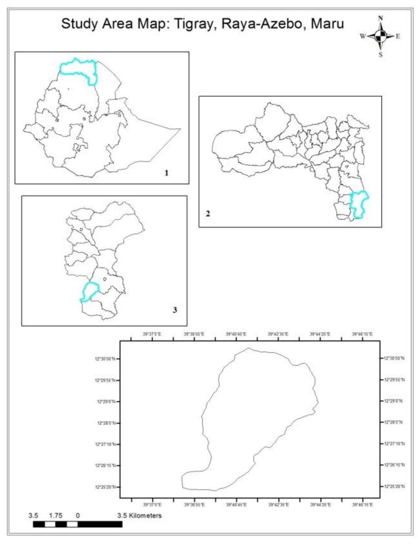 Study area map source: raya-azebo woreda office of