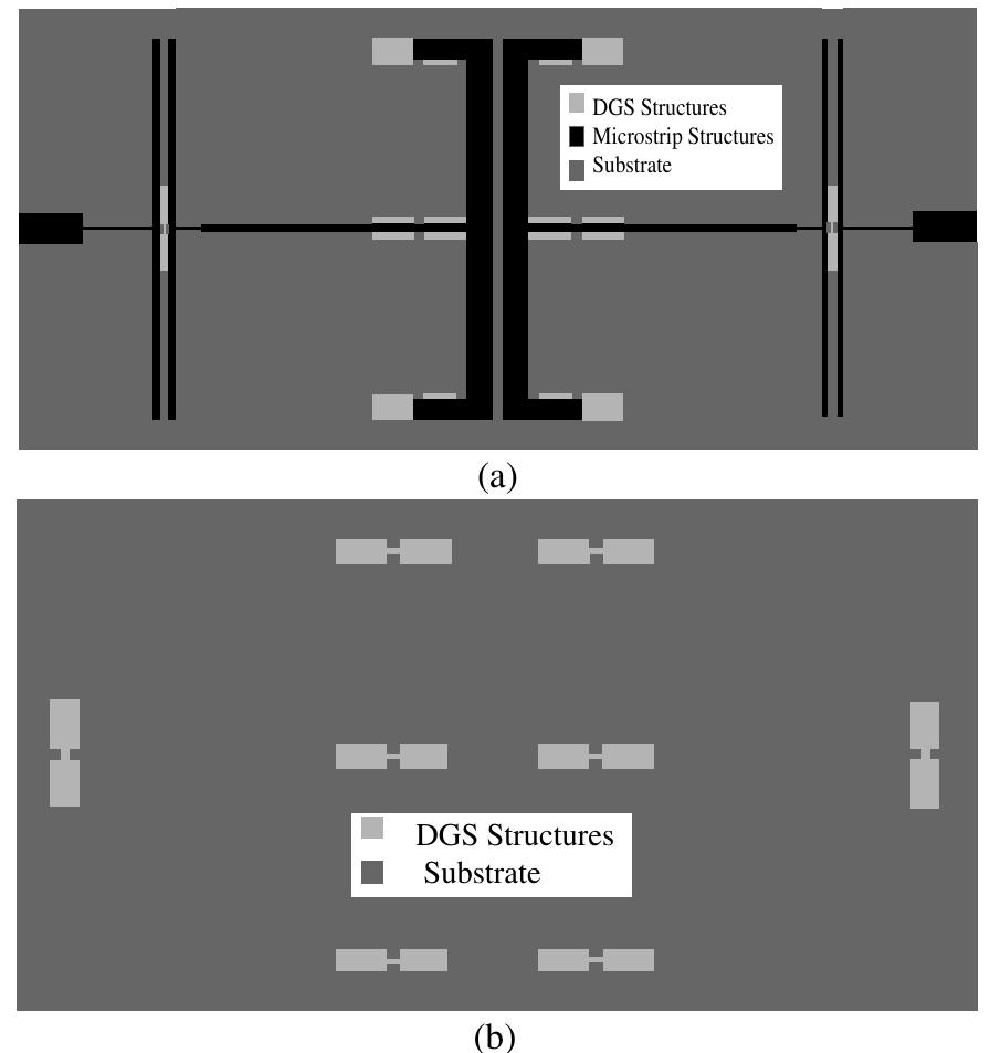 (a) the architecture seen from above (b) the substrate and