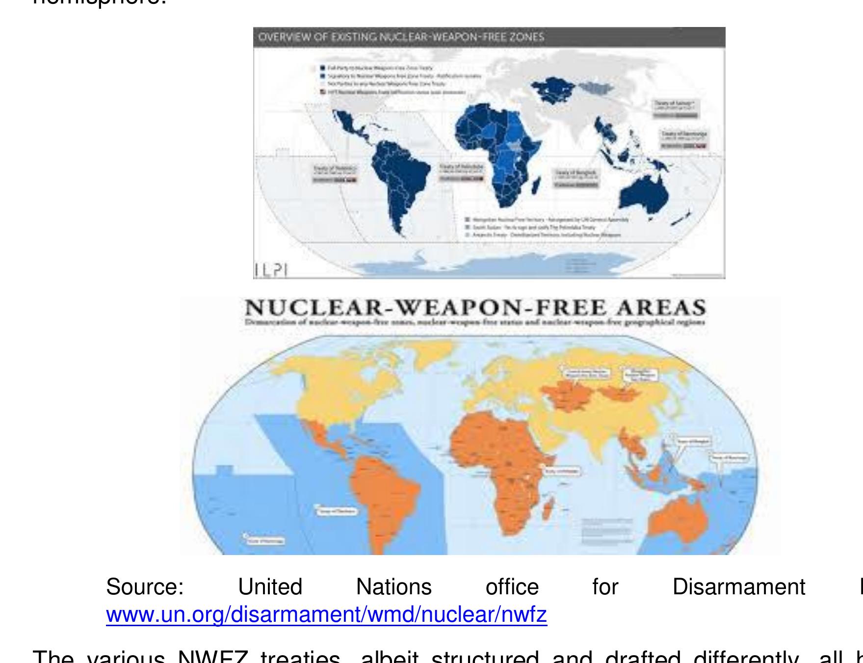 The above five nuclear weapon free zone (nwfz) treaties