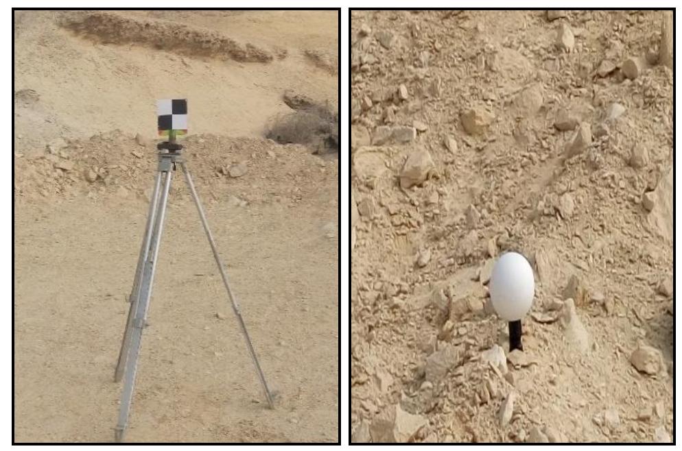 Used checkerboard and sphere using tls, two scans were