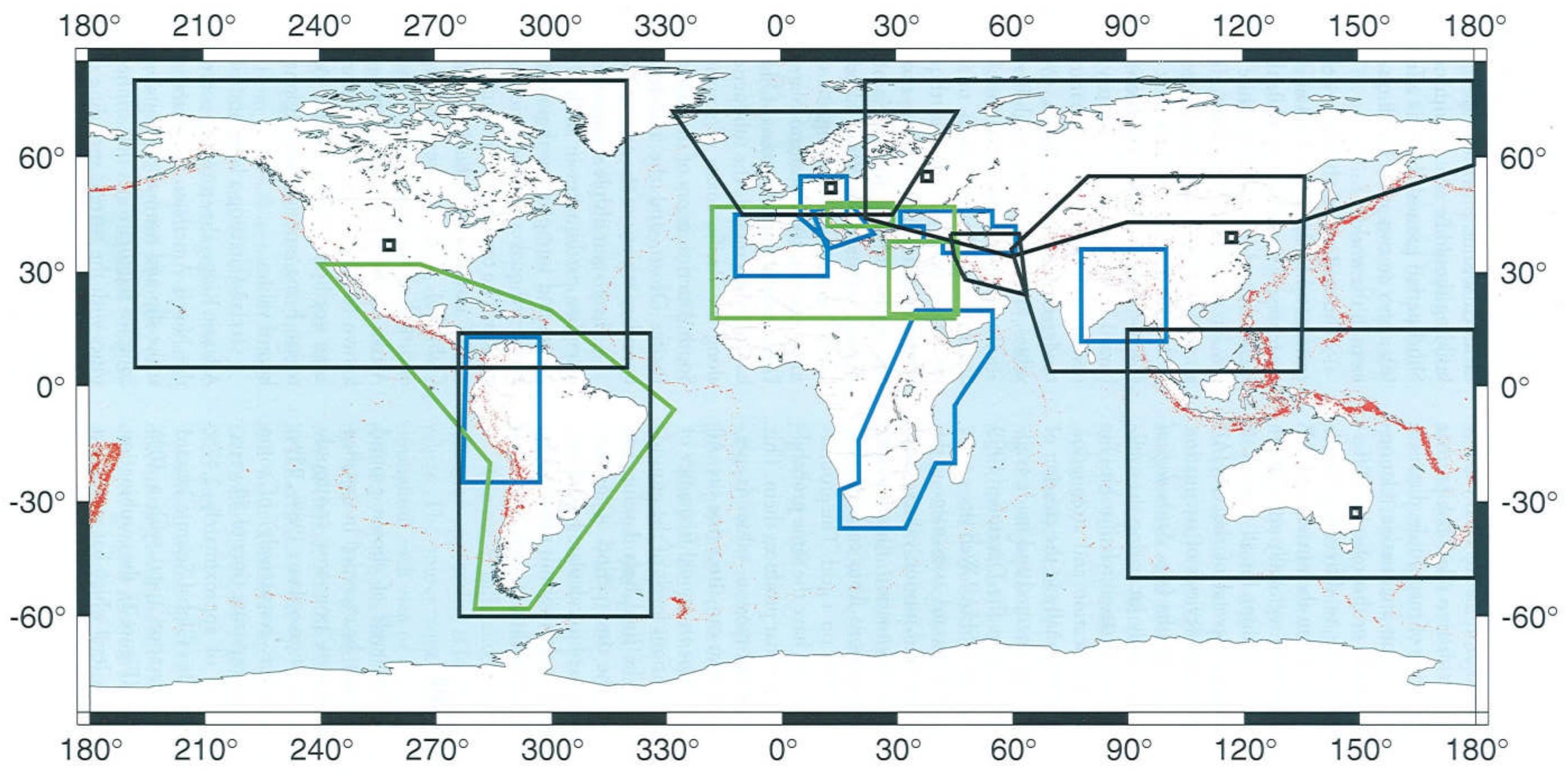 Figure 1 - The GSHAP global seismic hazard map