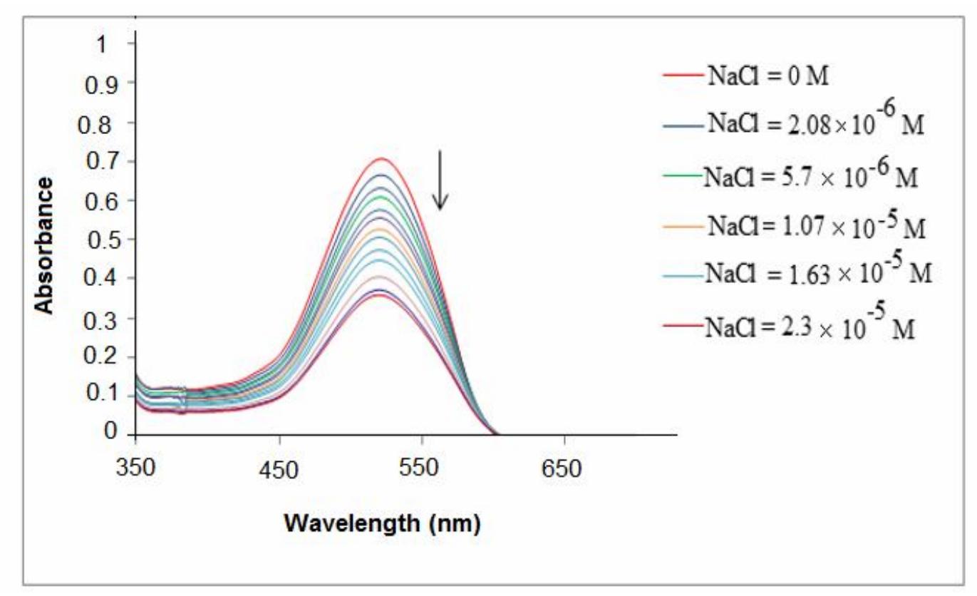 ‘ig. 4. uv-vis absorption spectra of amaranth (4.8 x 10° m)