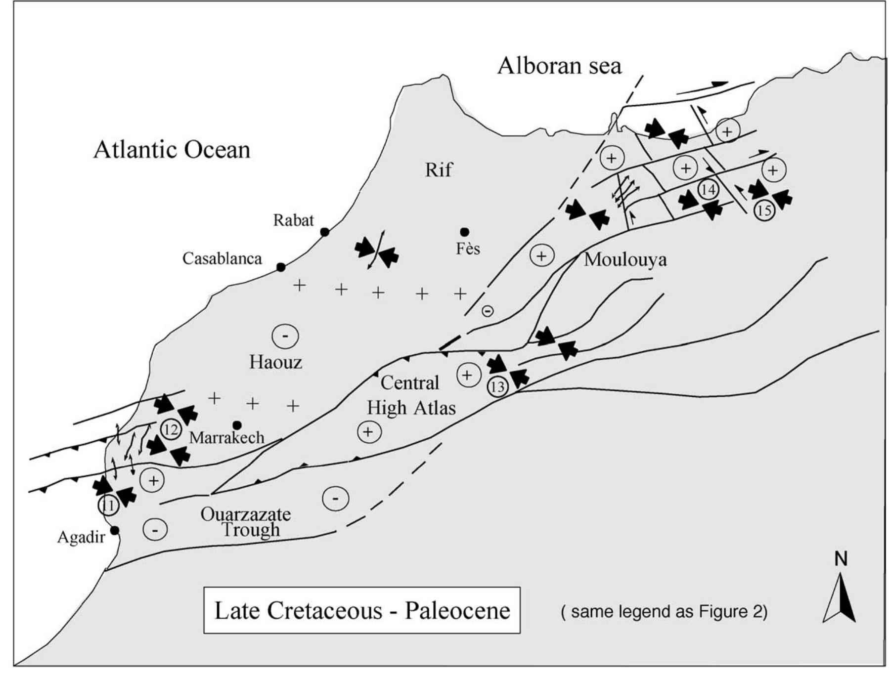 Structural map of morocco and paleostress directions