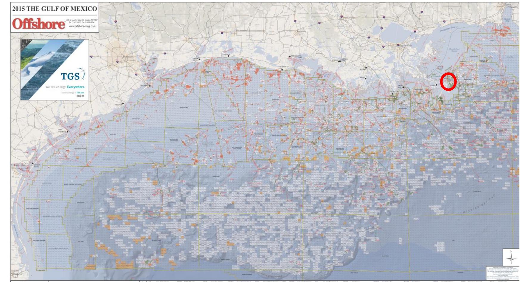 Approximate location of south pass block 70 shown by red