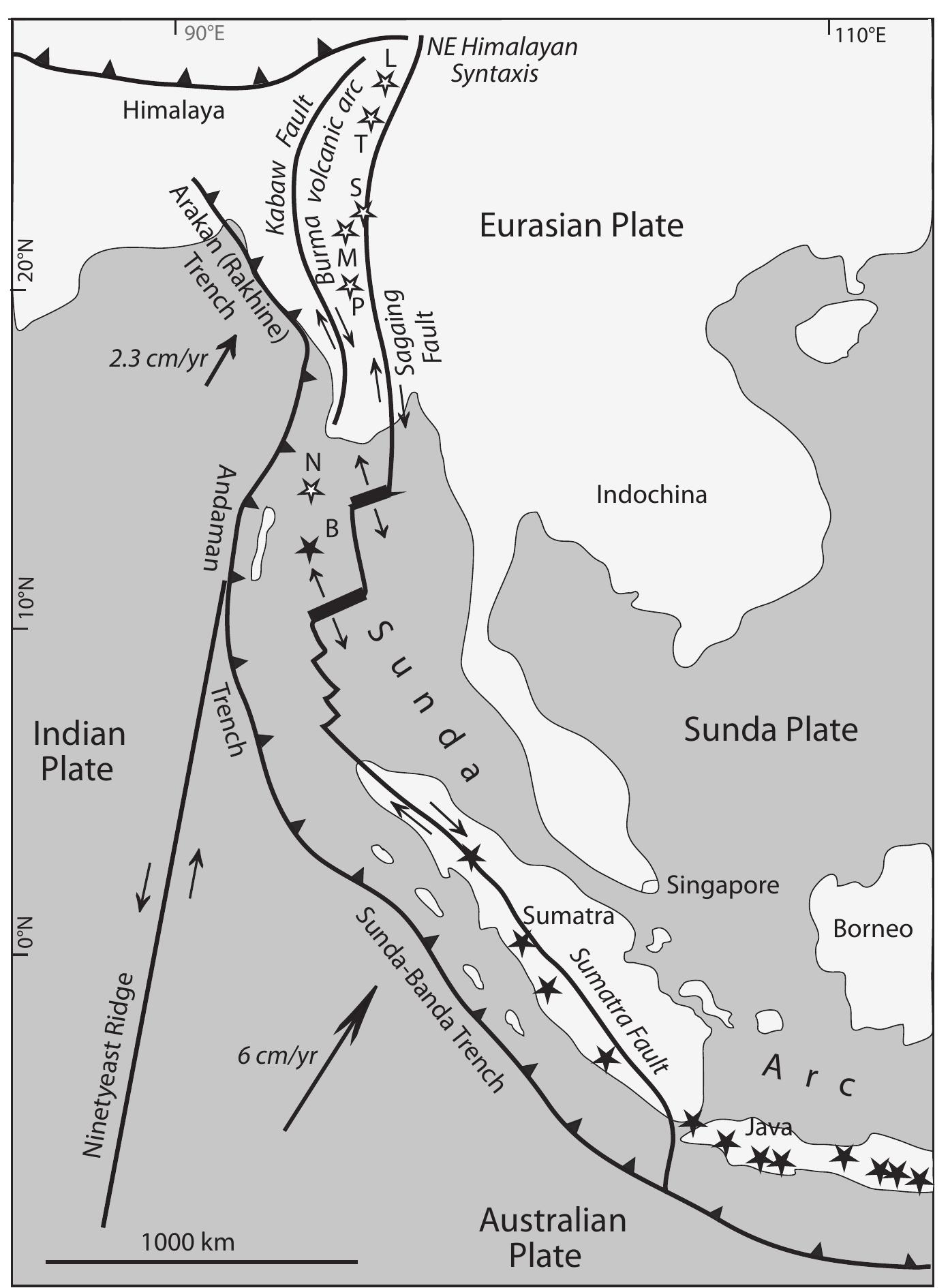 Structural sketch map of sunda arc including the territory