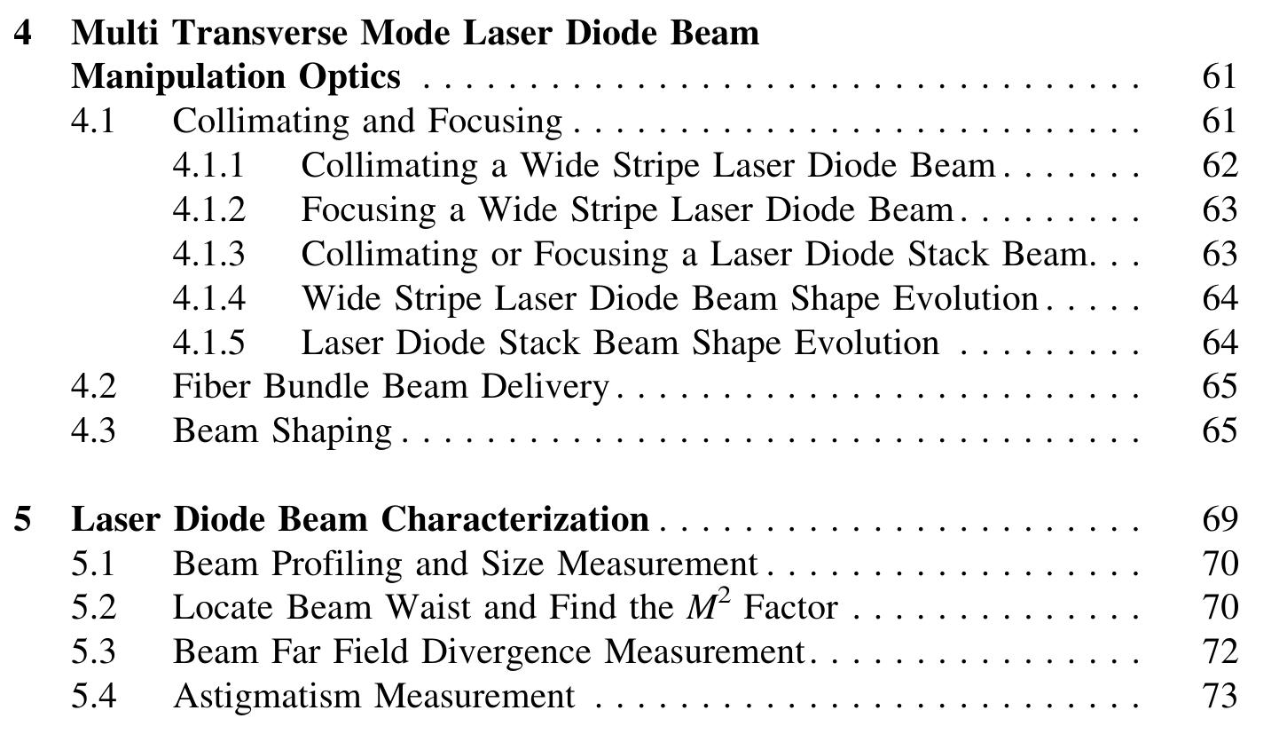 Figure 3 - Laser Diode Beam Basics, Manipulations and