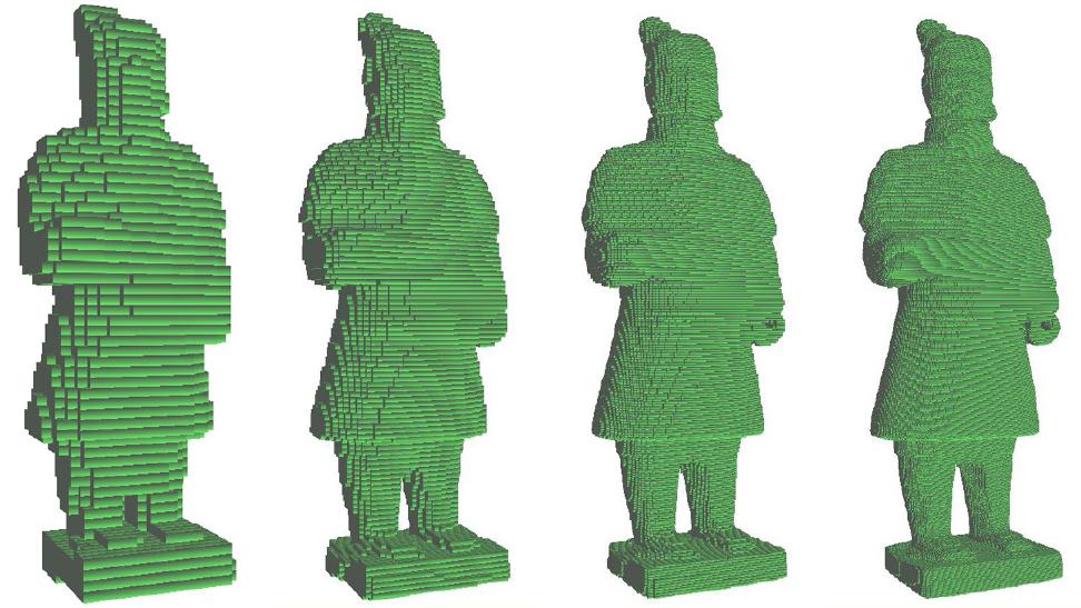 Visual hull octree structure of the soldier object. from