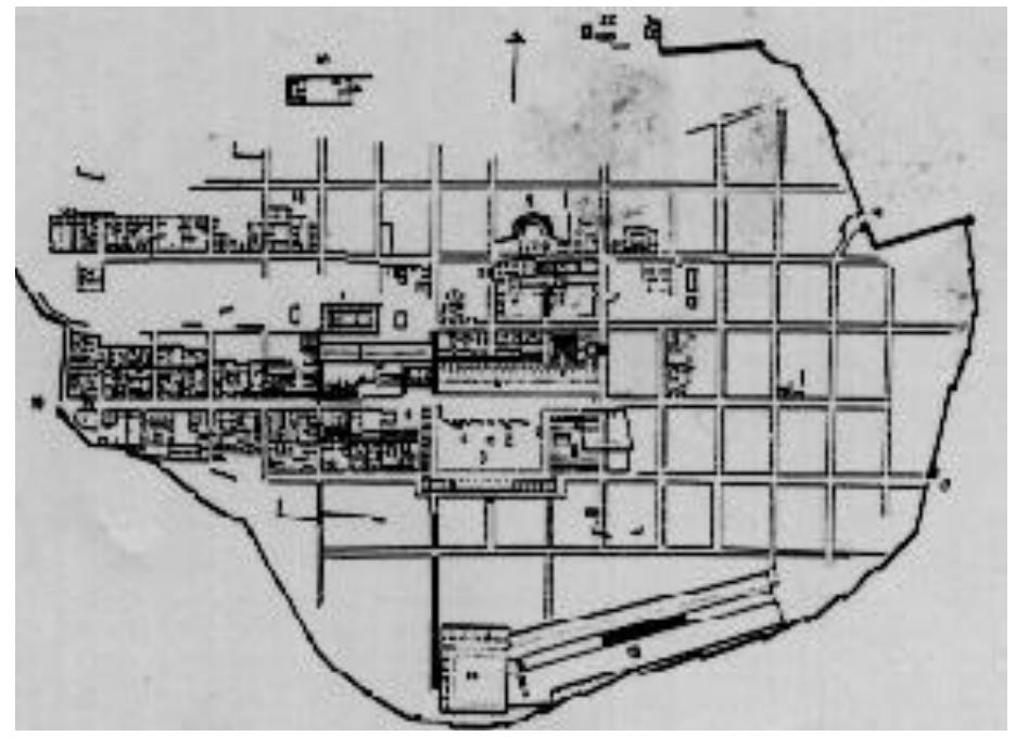 The city plan of priene (akurgal 1993). 1)the temple of