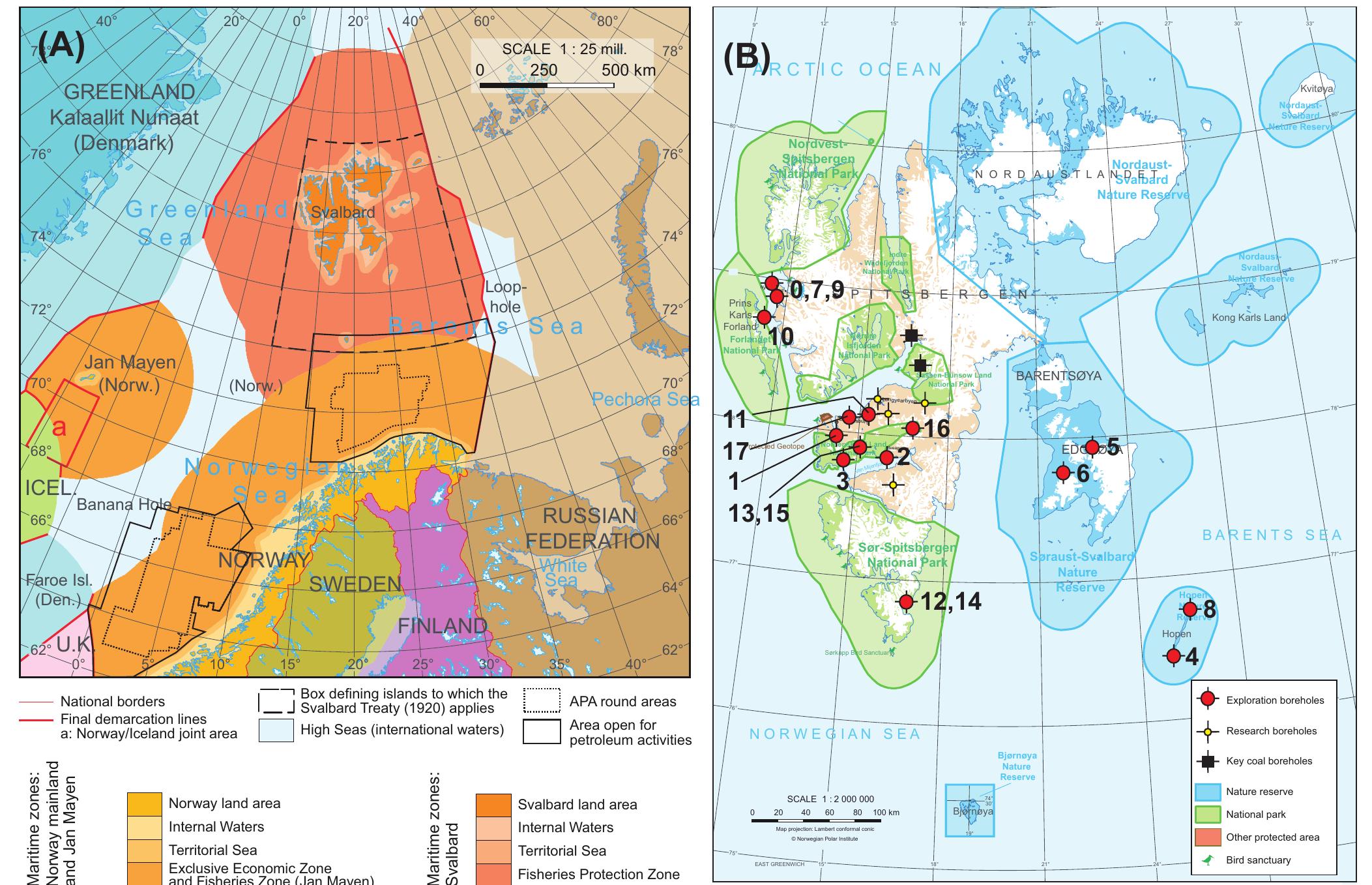 Figure 1. geographical setting of svalbard in the north