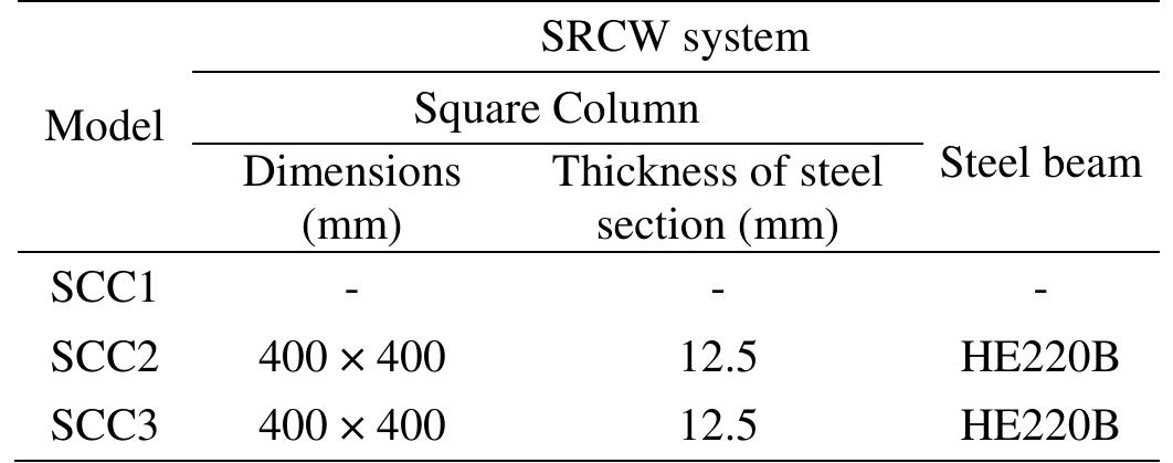 Srcws connected to steel-concrete composite frame (type